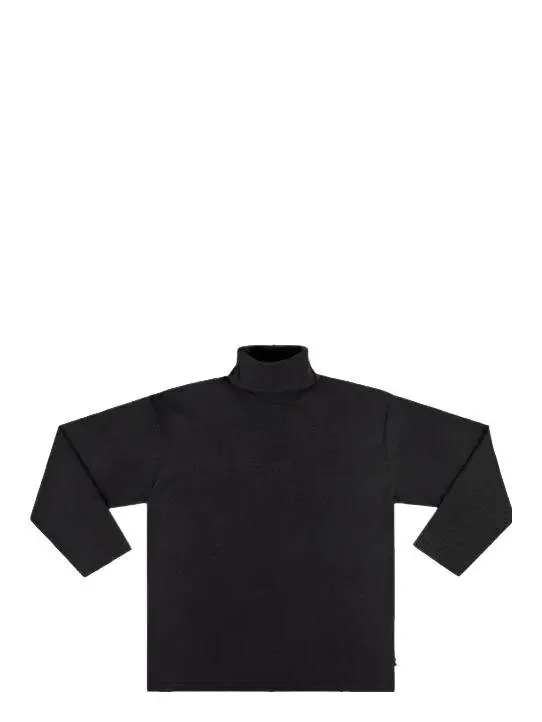 AREA Roll-neck Drop-shoulder Top - Black