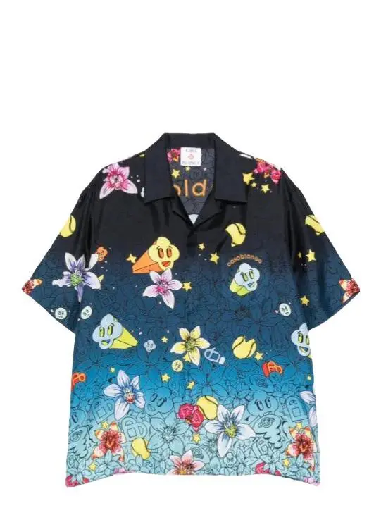 Casablanca Floral Print Shirt - Blue
