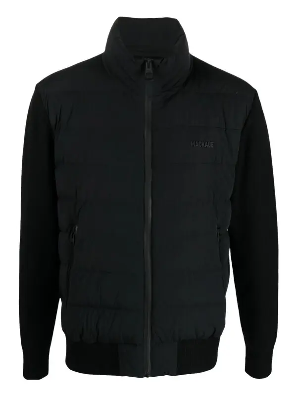 Mackage City Puffer Jacket With High Neck And Zip Fastening - Black