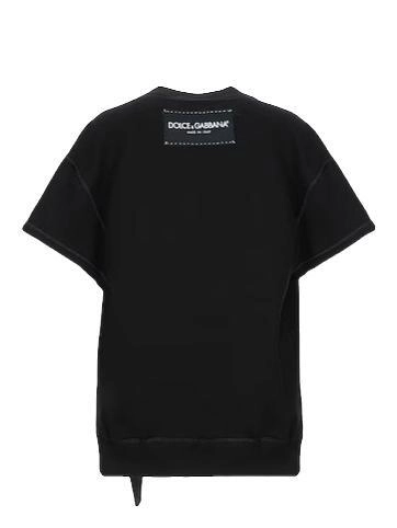 Dolce & Gabbana French Terry Casual Top - Black
