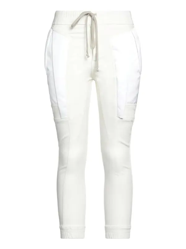 Rick Owens Two-tone Gabardine Slim-fit Pants - White