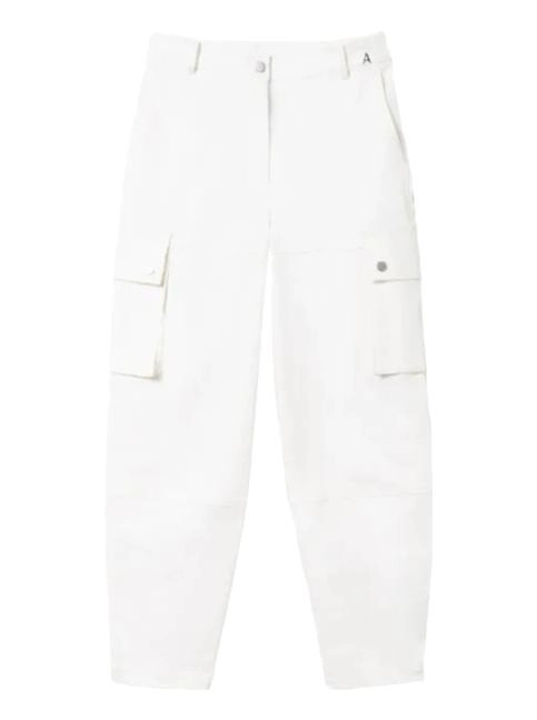 TWINSET Organic Cotton Cargo Trousers - White
