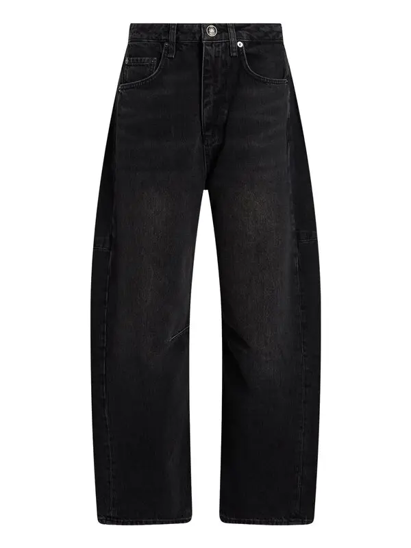 Rag & Bone Solid Color Denim Trousers - Black