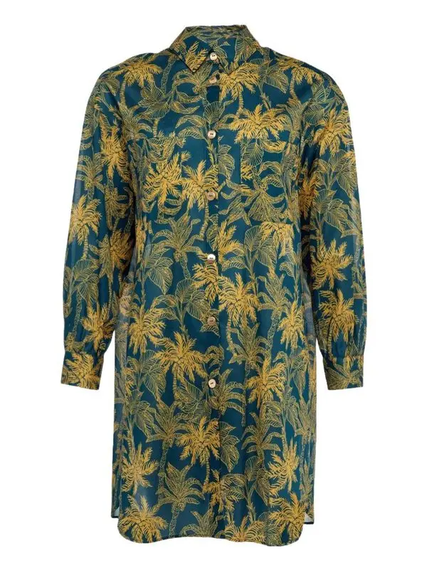 ERES Floral Print Button-up Shirt - Green