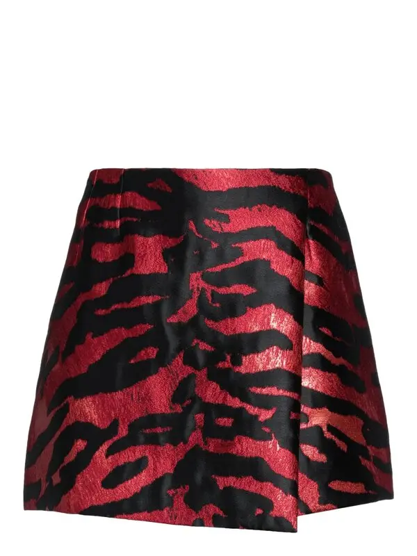 Dolce & Gabbana Zebra Print Jacquard Satin Mini Skirt - Black