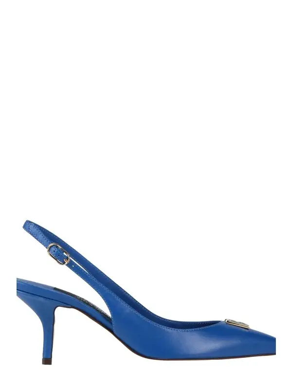 Dolce & Gabbana Pointed-toe Stiletto Slingback Pumps - Blue