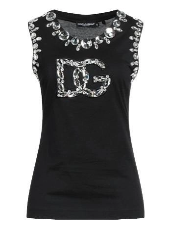 Dolce & Gabbana Embellished Sleeveless T-shirt - Black
