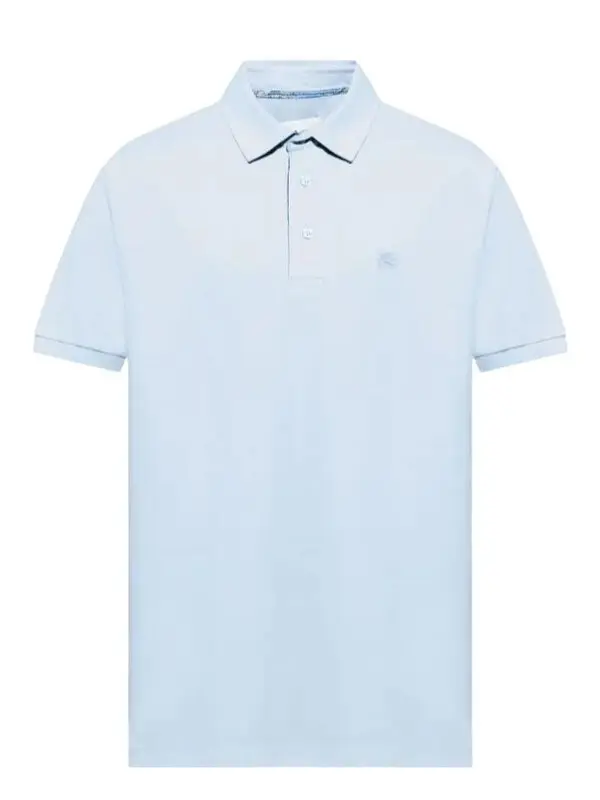 Etro Embroidered Polo Shirt - Blue