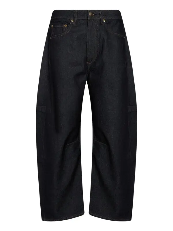 Rag & Bone Solid Color Denim Trousers - Blue