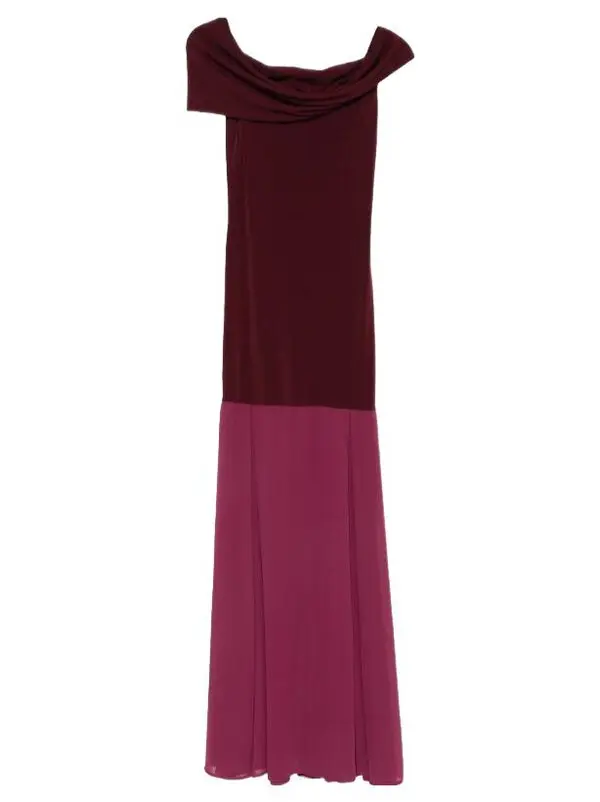 ANIYE BY Dreams Norah Off-the-shoulder Draped Maxi Dress - Pink/red