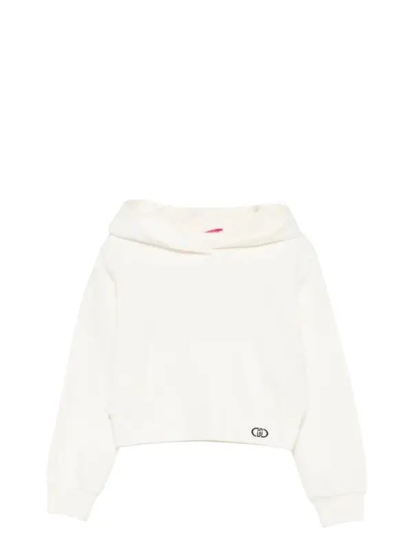 Liu Jo Logo Detail Hoodie - White