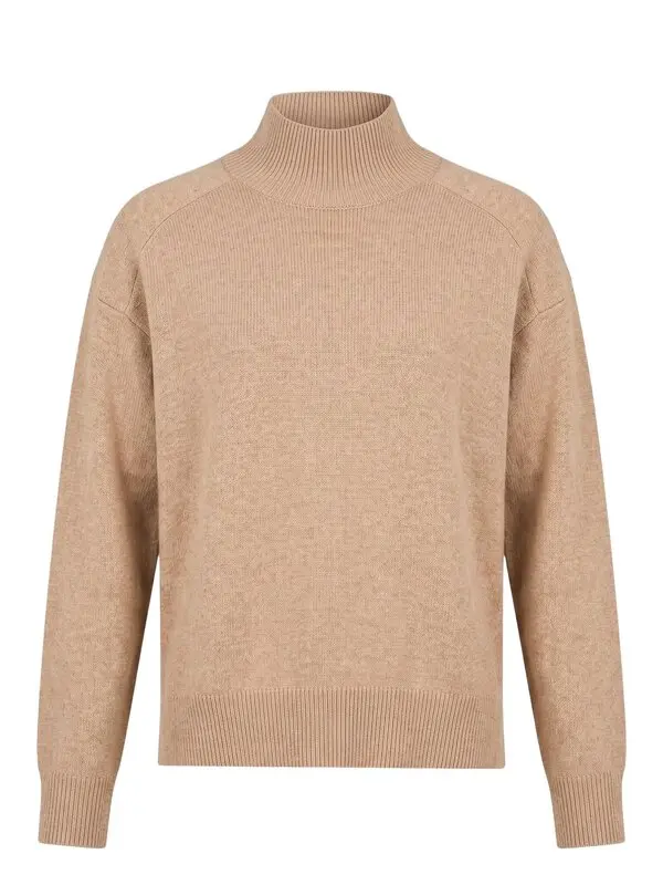 Tory Burch Wool Turtleneck With Side Slits - No