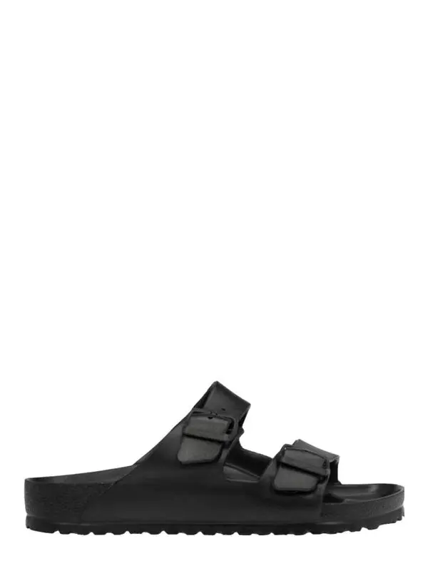 BIRKENSTOCK Logo Embellished Adjustable Buckle Slides - Black