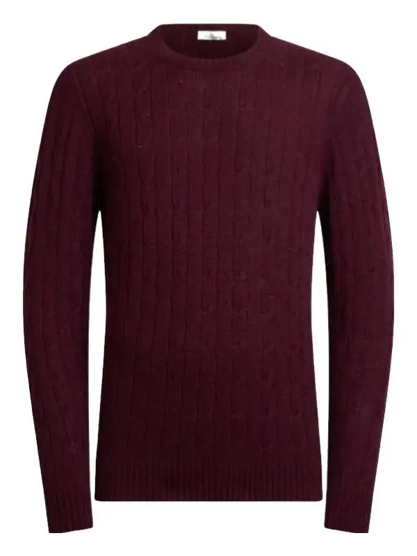 Etro Cable-knit Cashmere Crew Neck Sweater - Brown
