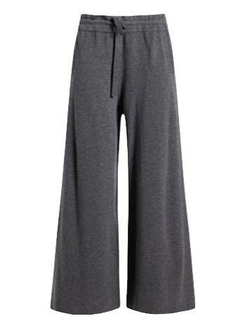 GANNI Wide-leg Cashmere Trousers - Grey