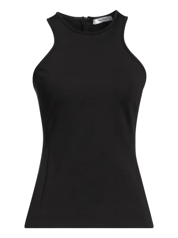 Max Mara Sleeveless Crewneck Top - Black