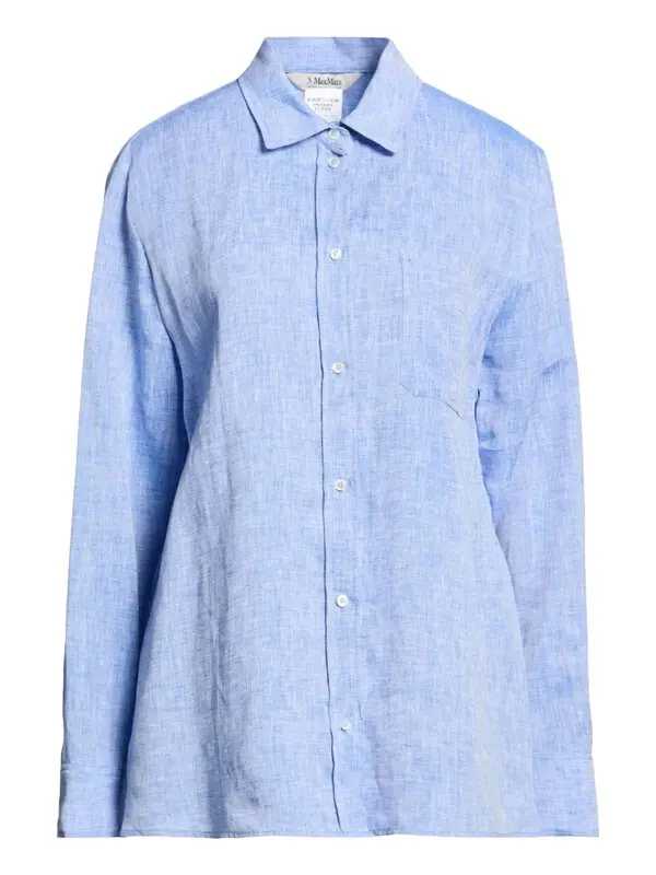 Max Mara Linen Long Sleeve Shirt - Blue