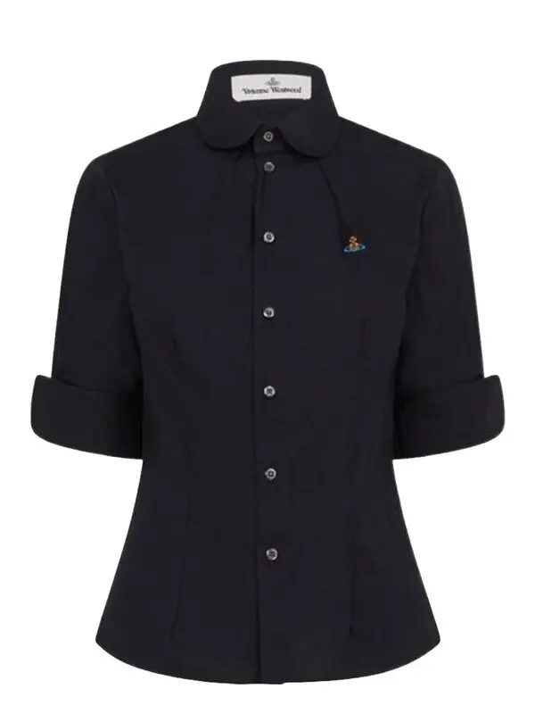 VIVIENNE WESTWOOD Short-sleeved Logo Shirt - Black