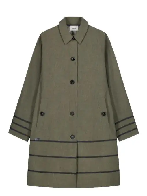 Coperni Striped Car Coat - Green