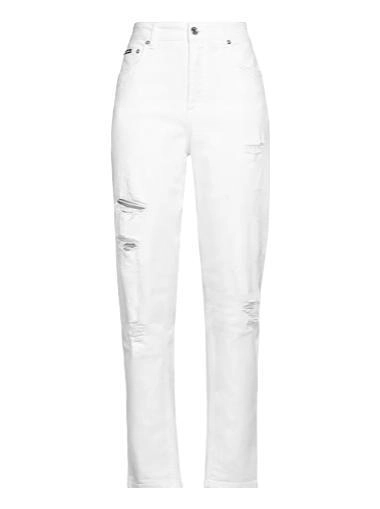 Dolce & Gabbana Straight Leg Jeans - White