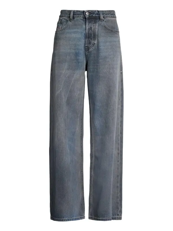 DIESEL® Wide-leg Denim Trousers - Black
