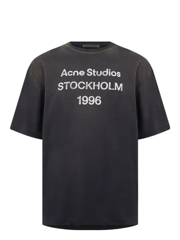 Acne Studios Logo Short-sleeved T-shirt - Black