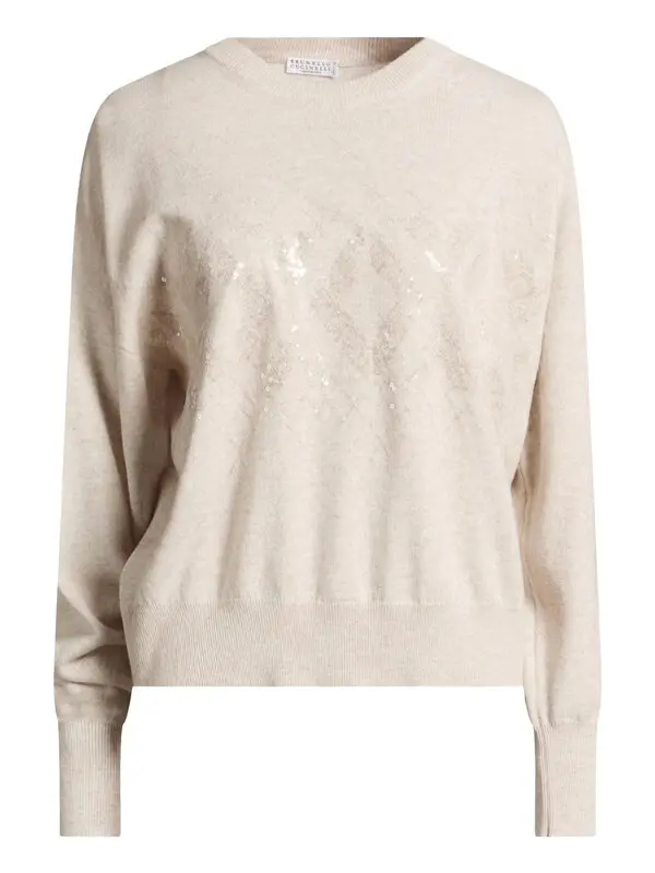 Brunello Cucinelli Long Sleeve Crewneck Jumper With Sequins - No