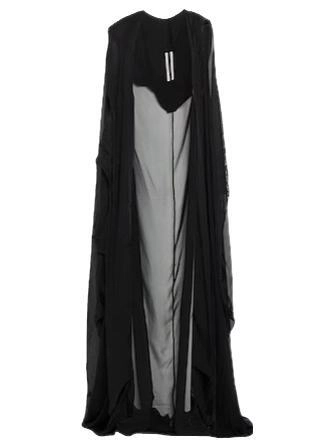 Rick Owens Sleeveless Cape Coat - Black