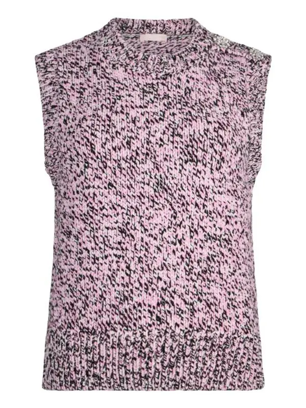 Liu Jo Embellished Knit Vest - Pink