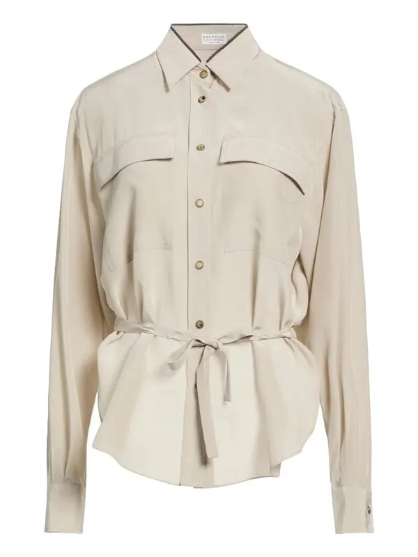 Brunello Cucinelli Solid Colour Shirts Blouses - White