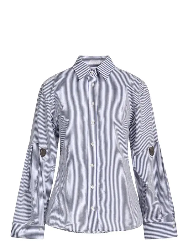 Brunello Cucinelli Striped Shirts - Purple