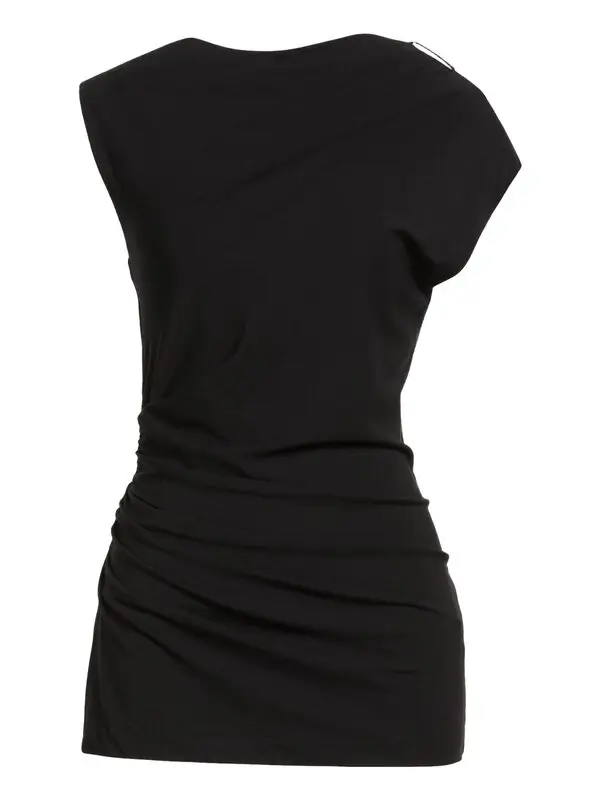 Brunello Cucinelli Sleeveless Gathered Top - Black