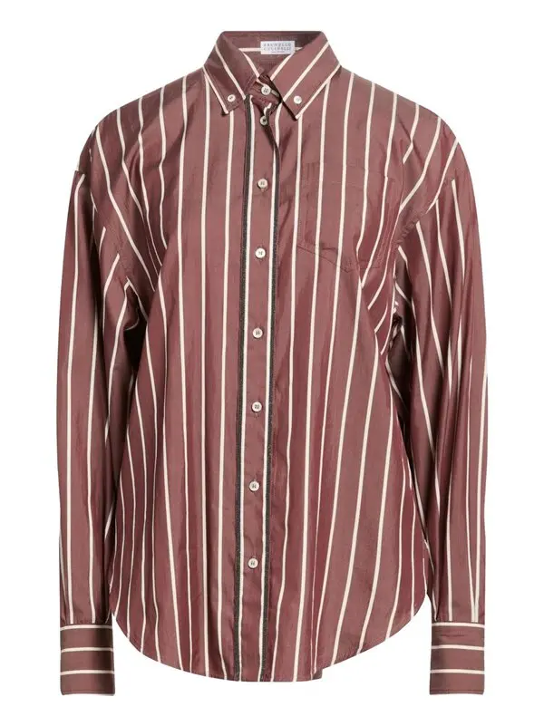 Brunello Cucinelli Striped Poplin Button-down Shirt - No