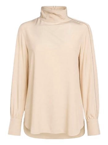 Brunello Cucinelli Silk Tops - Beige