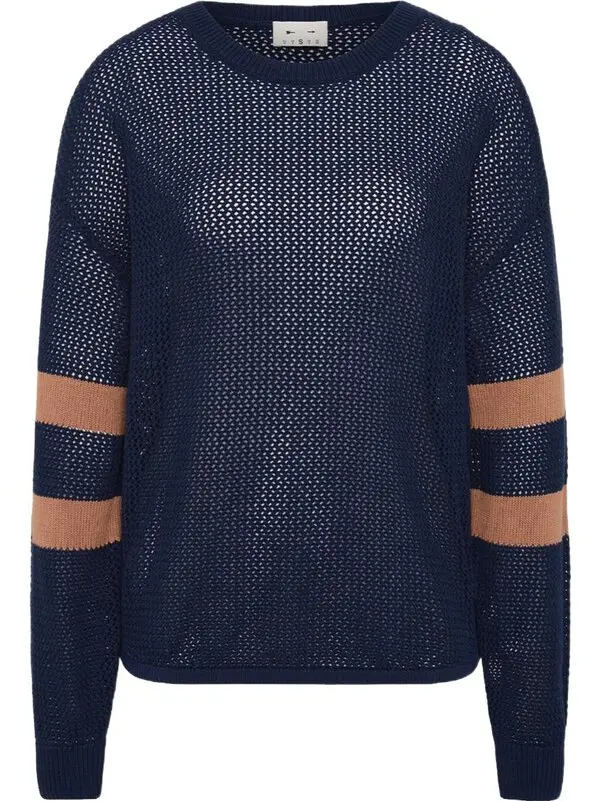 The Upside Fenway Sebastion Striped Sweater - Navy Blue