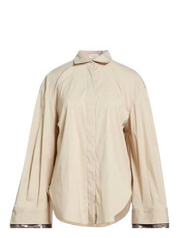 Brunello Cucinelli Sequined Poplin Shirt - Nude