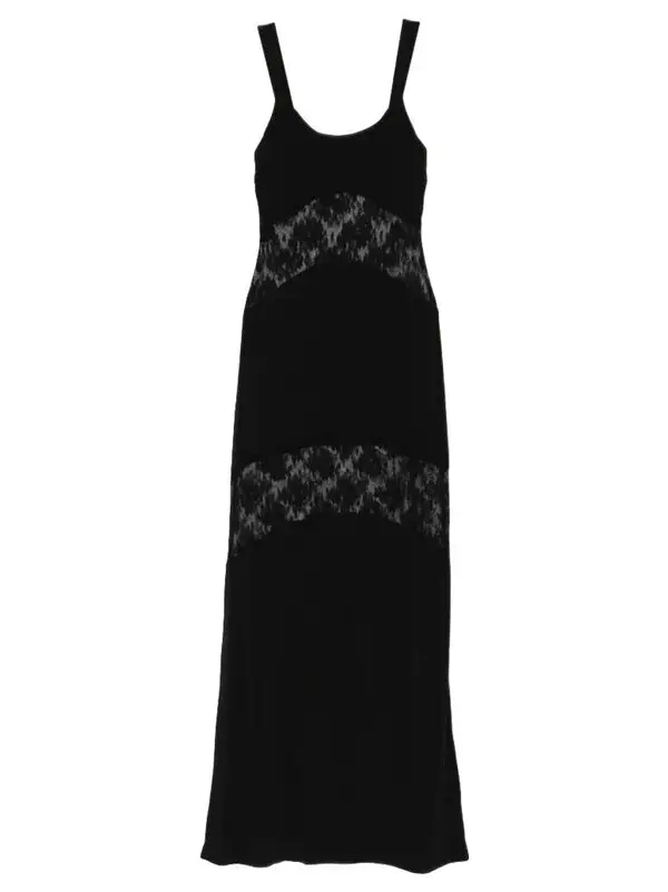 ANIYE BY Lace-panelled Floral-pattern Maxi Dress - Black