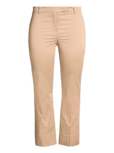 Max Mara Cotton Straight Leg Trousers - Beige