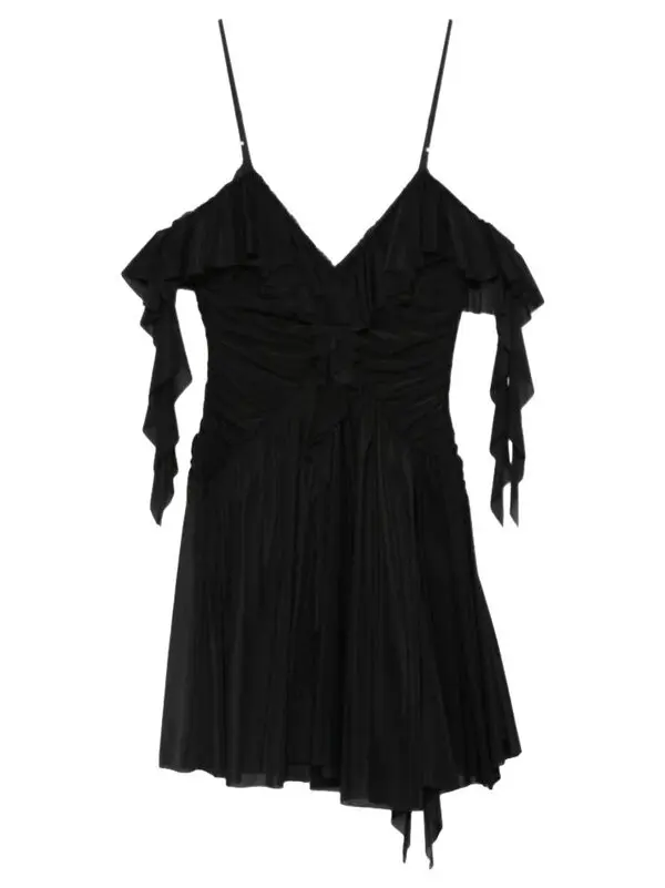 ANIYE BY Xena Ruffled Off-the-shoulder Mini Dress - Black