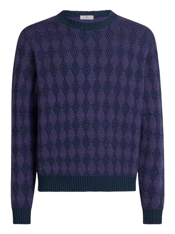 Etro Wool Jacquard Sweater - Blue