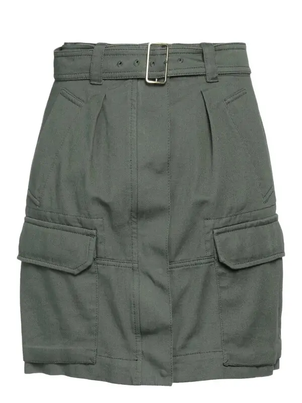 Max Mara Gabardine A-line Skirt - Green