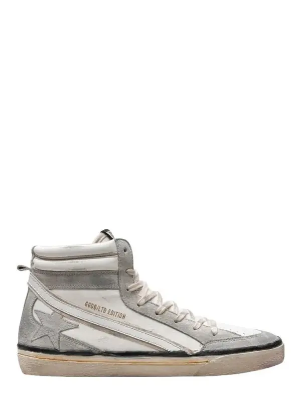 GOLDEN GOOSE Slide Lab High Top Sneakers - Gray