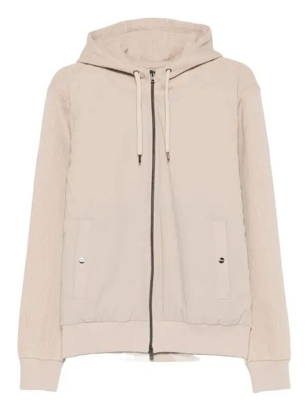 Herno Zip-up Hooded Jacket - Nude