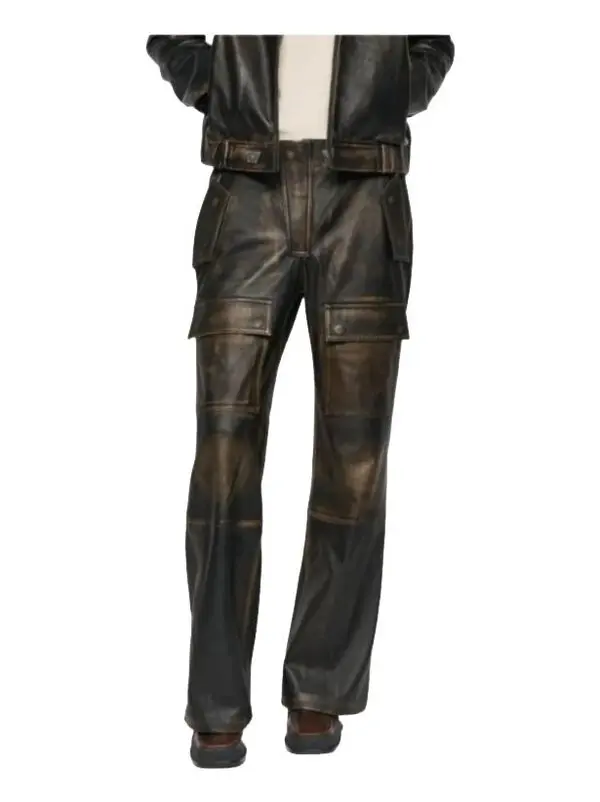 MISBHV Vintage Leather Moto Pants - Black
