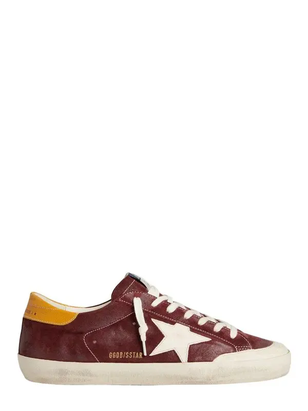 GOLDEN GOOSE Super-star Suede Sneakers With Star Detail - Red