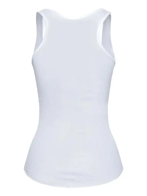 Isabel Marant Étoile Sleeveless Crewneck Ribbed T-shirt - White