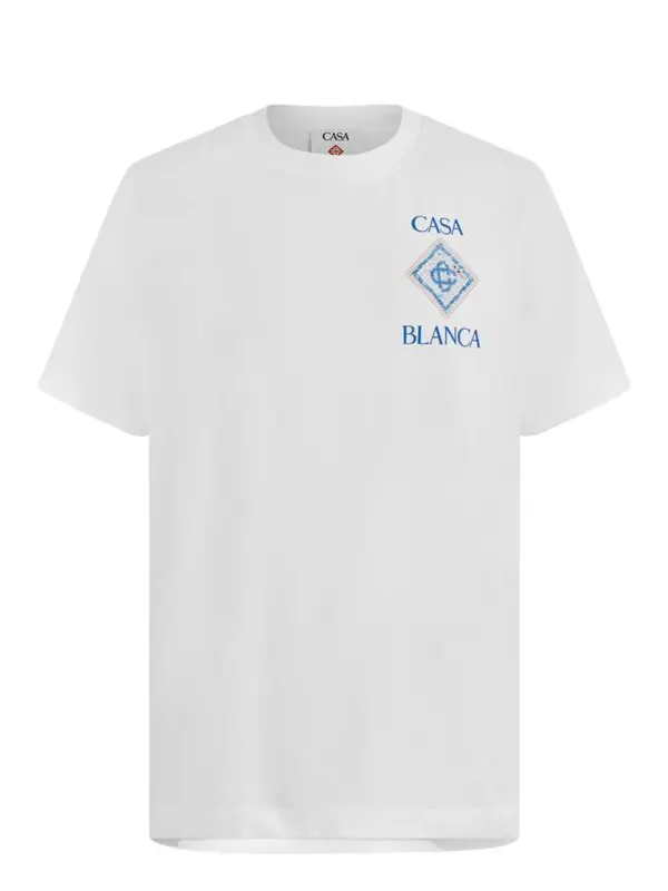 Casablanca Logo Crew Neck T-shirt - White