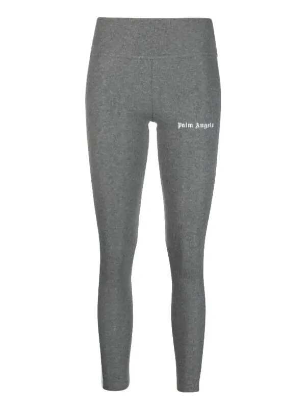 Palm Angels Side Striped Sport Leggings - Gray