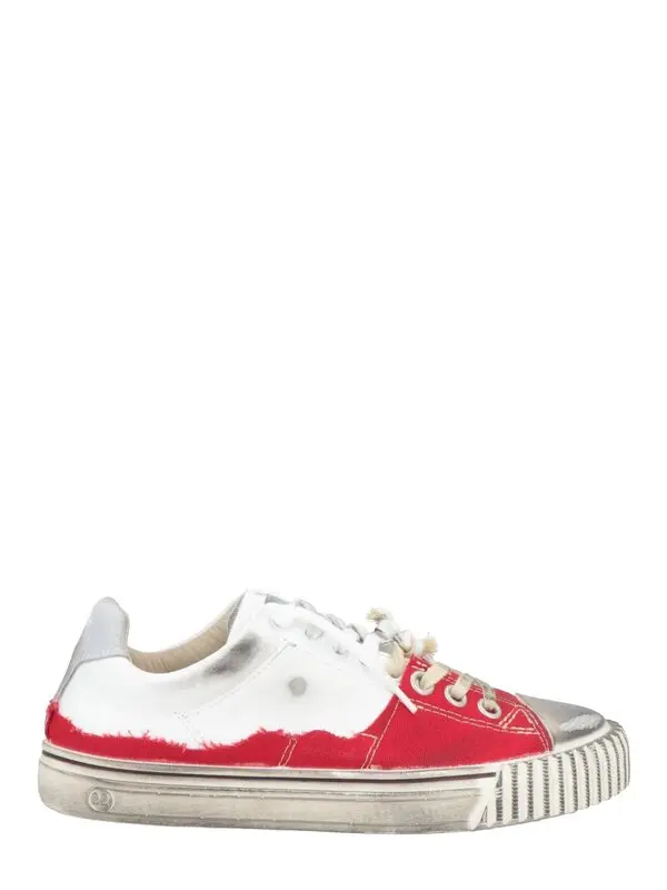 MAISON MARGIELA Two-tone Leather Sneakers - Red