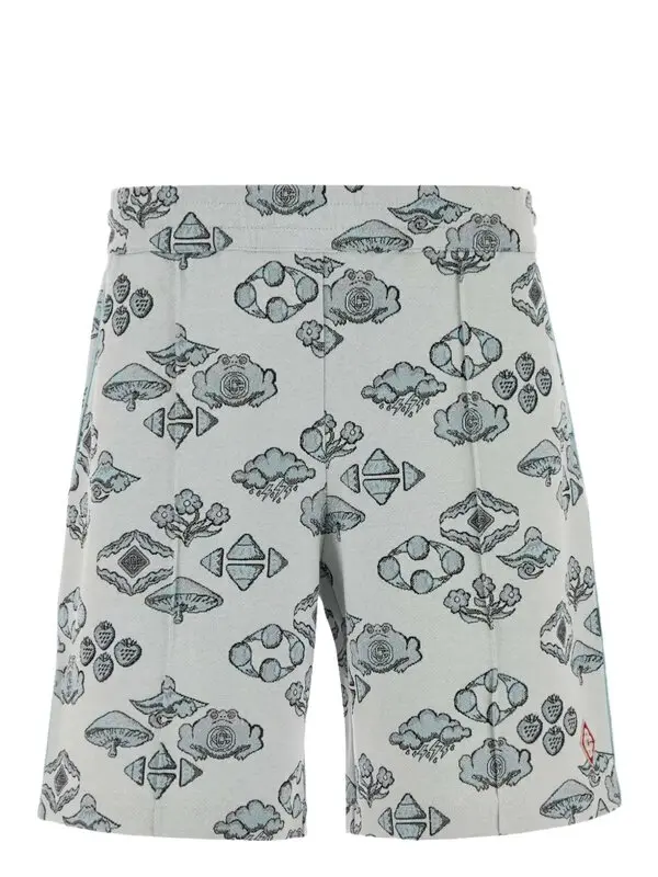 Casablanca Embroidered Jacquard Bermuda Shorts - Gray